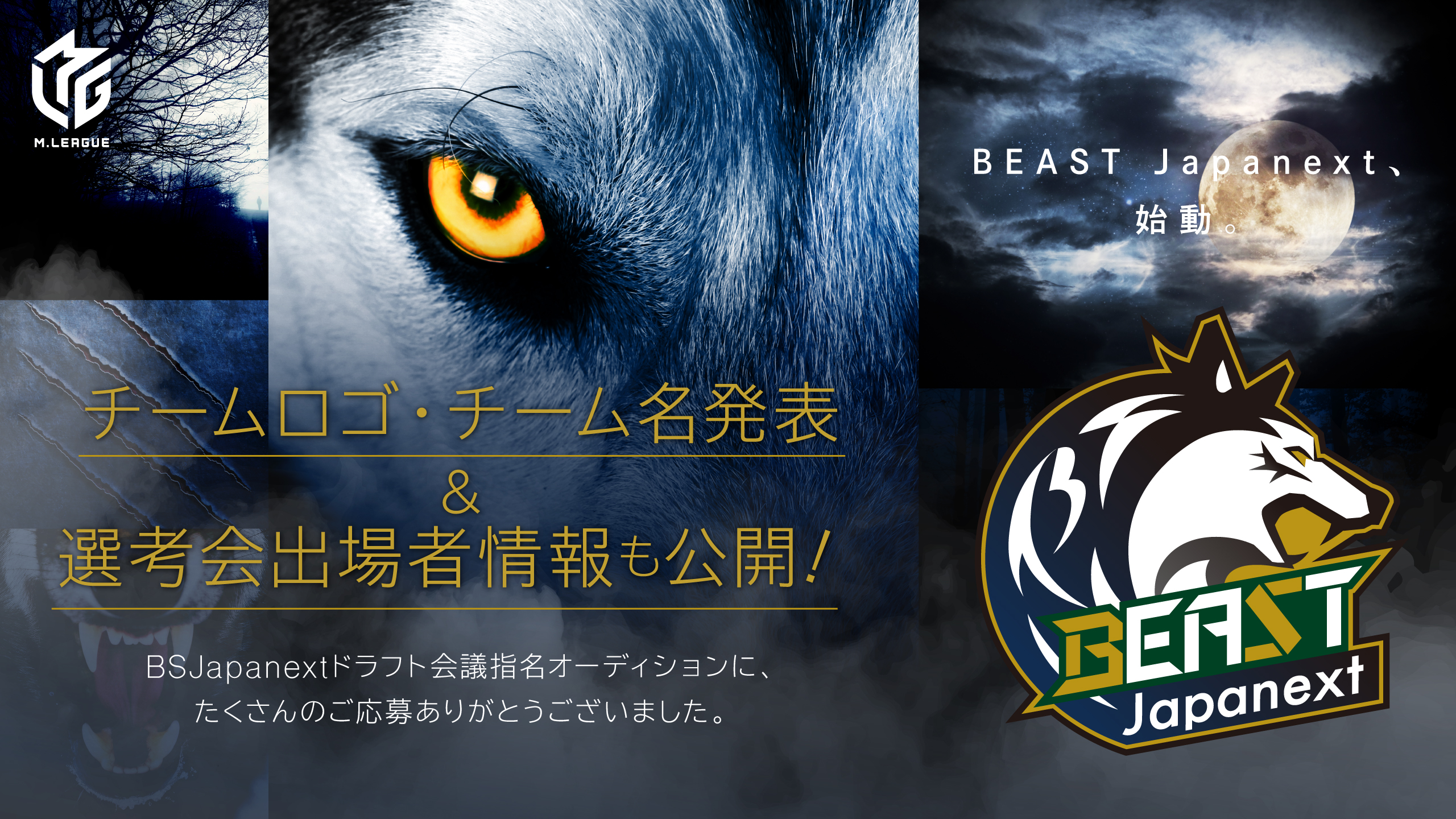 【Mリーグ】新チーム名はBEAST Japanext！メンバーの1人を決めるオーディション選考会へ出場する8名を発表！ - BS10
